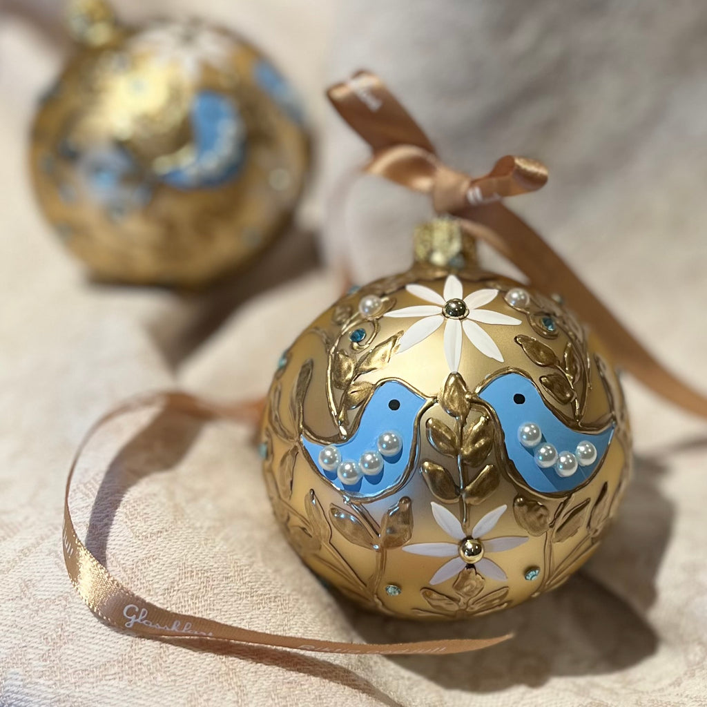 Esperanta gull – Glassklart by Tjelta - julekuler i glass